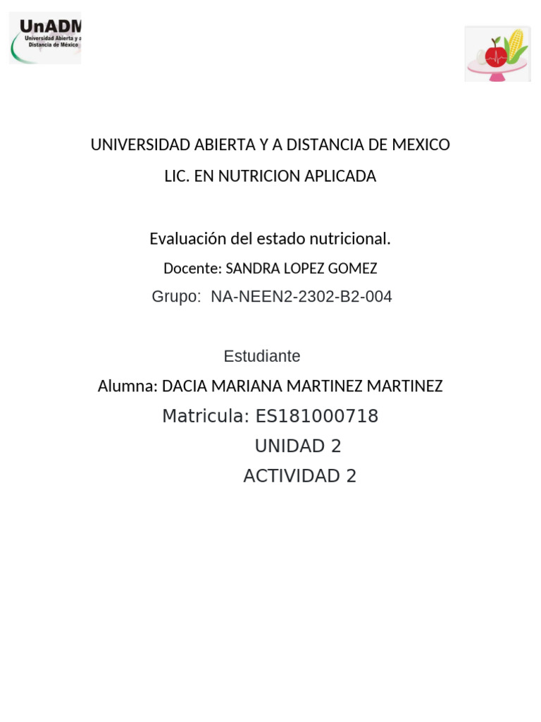 Need2 A2 DMMM | PDF | Nutrición | Dieta y nutrición