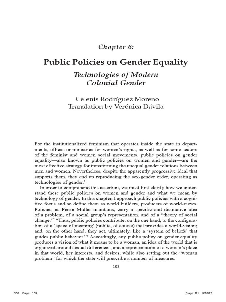 Chapter 6 Page Proofs (Rodriguez Moreno) | PDF | Gender | Gender Studies