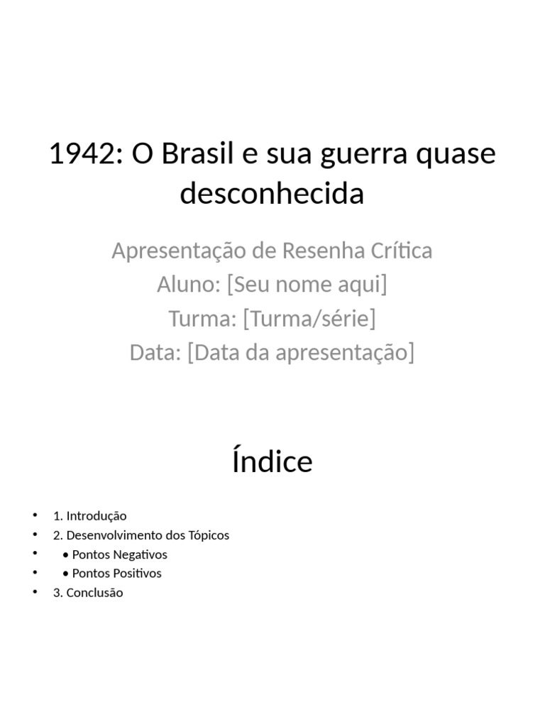 Resenha 1942 Joao Barone | PDF