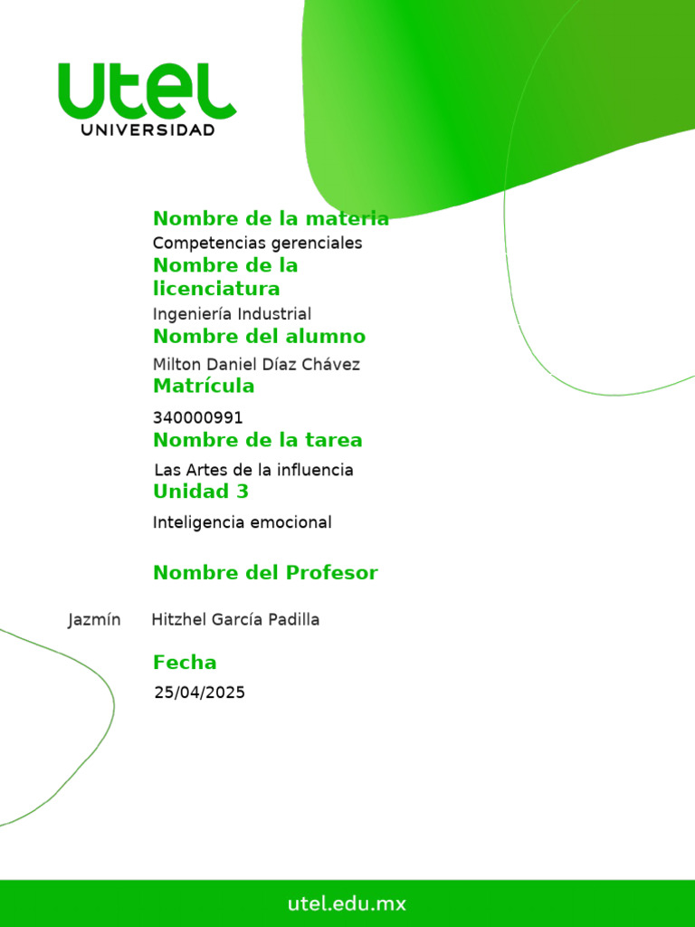 Tarea Semana 3 | PDF | Inteligencia emocional | Las emociones