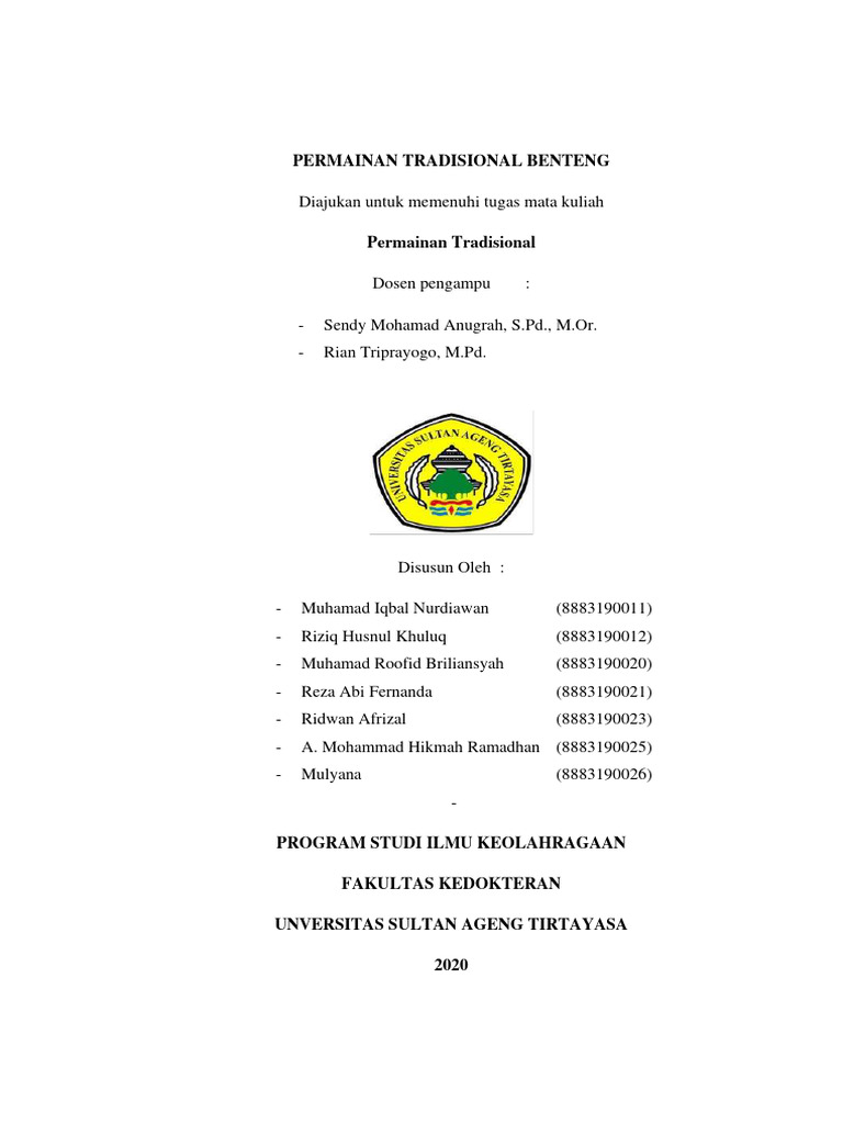 Sejarah dan Aturan Permainan Benteng | PDF
