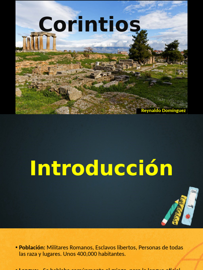 Clase 1 Corintios | PDF | Corinto antiguo | Pablo el apóstol