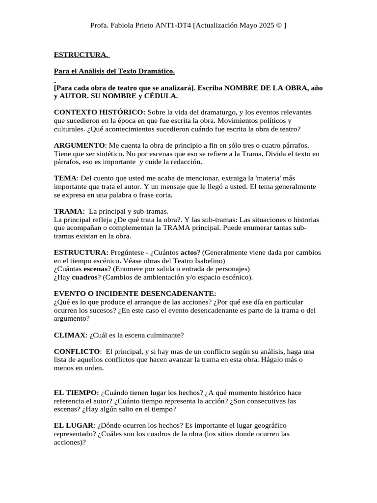 CUESTIONARIO ATD 2025 | PDF | Teatro