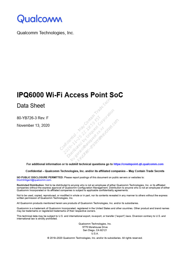 ipq6000 | PDF | Computer Network | Ieee 802.11