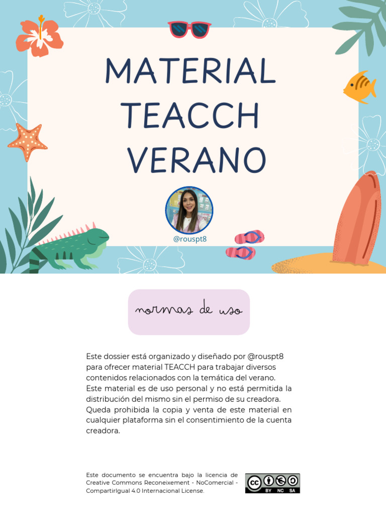 Material Teacch Verano | PDF | Contenido libre