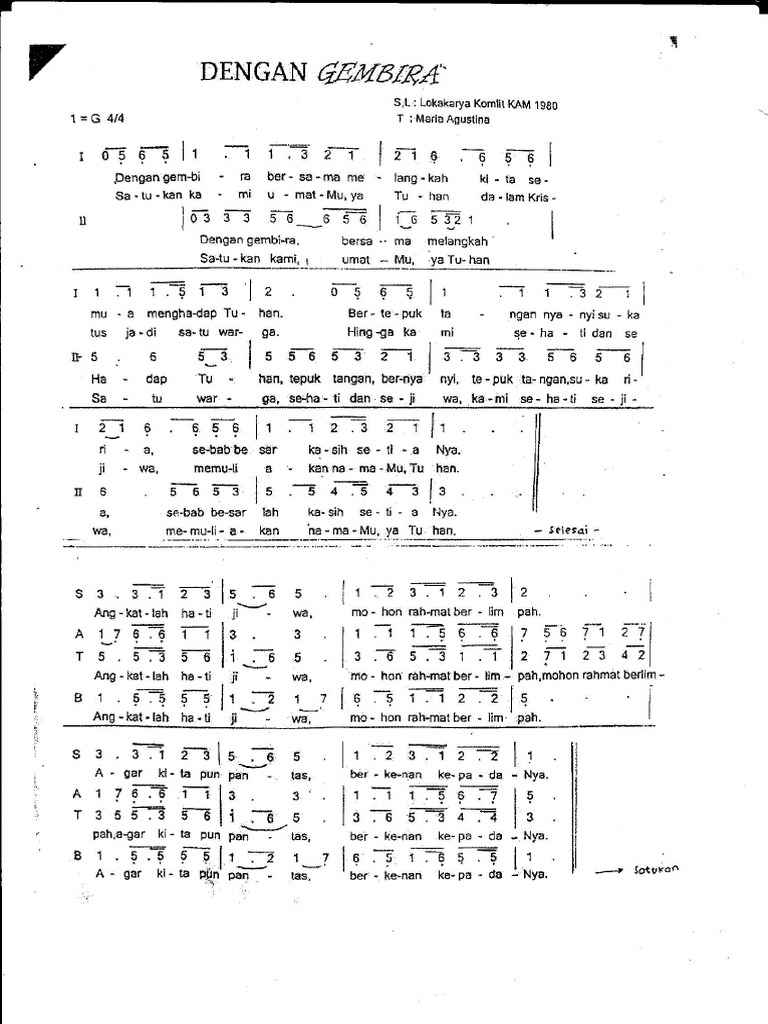 Dengan Gembira | PDF