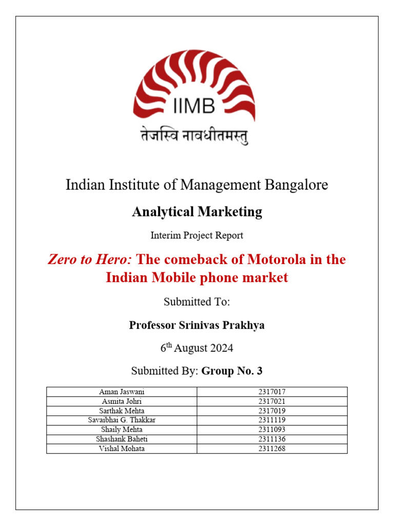 AM - Group 3 - Interim Project Report | PDF | Marketing | Consumer ...
