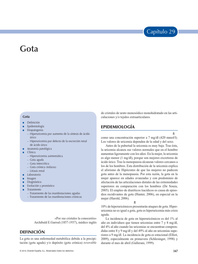 Gota | PDF | Gota | Medicina CLINICA