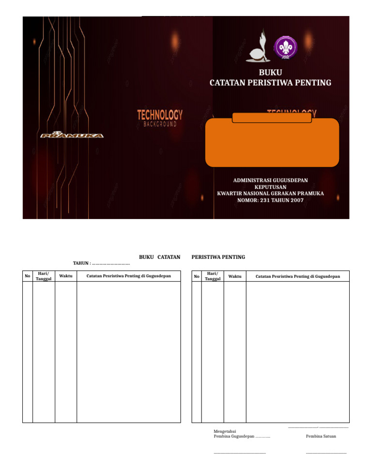 Buku Catatan Peristiwa Penting | PDF