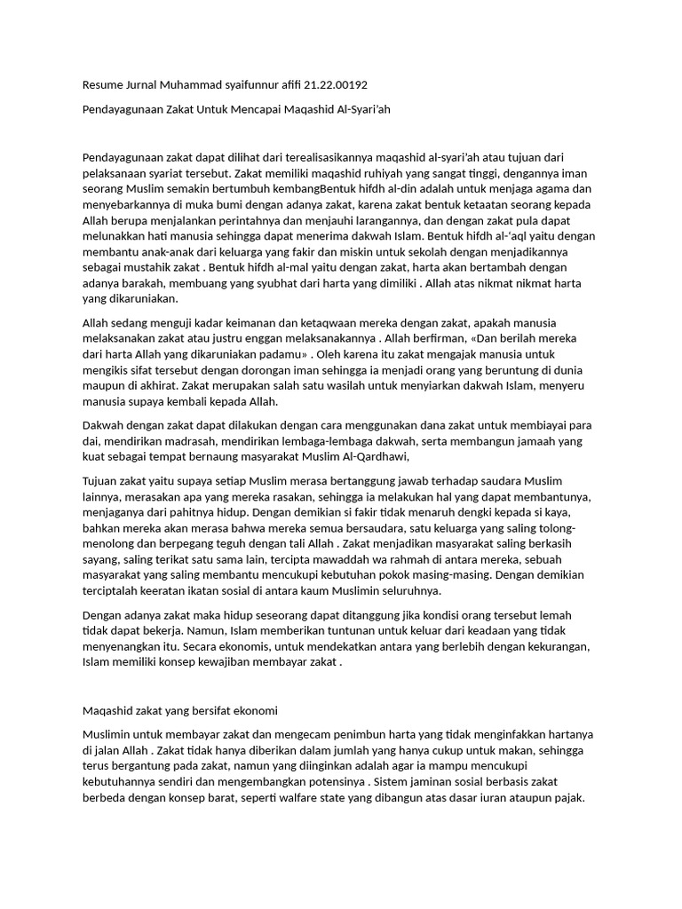 Resume Jurnal Muhammad Syaifunnur Afifi | PDF