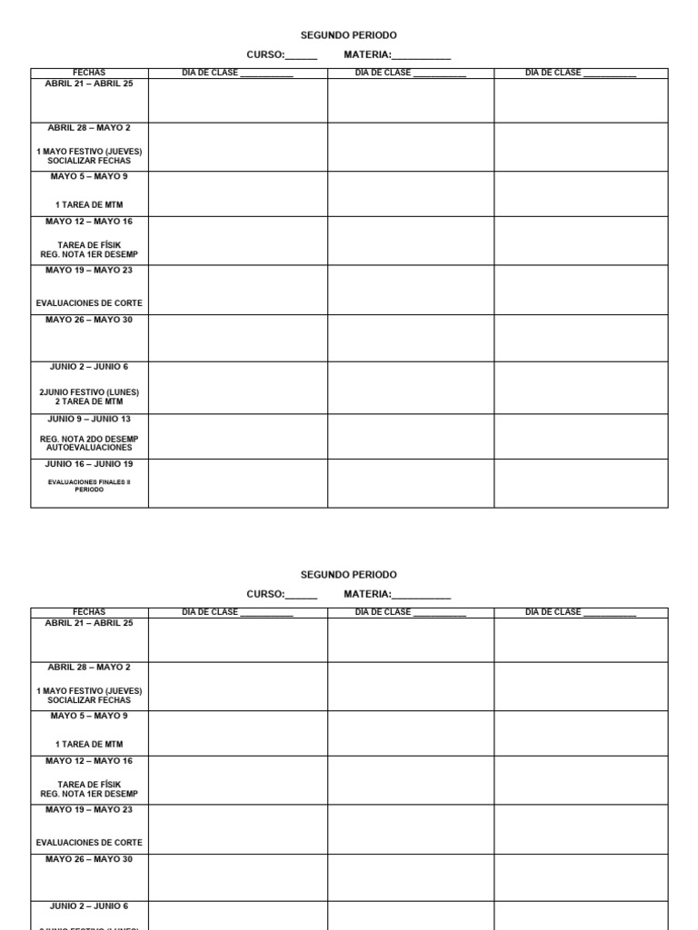 2P. 10° MTM y Físik. Inicio de Periodo | PDF