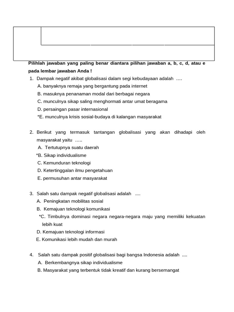 Soal Sas Genap PKN Xi 2025-2026 | PDF