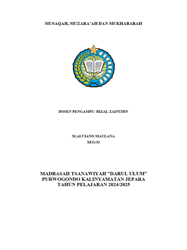 Musaqah Muzaraah Dan Mukhabarah | PDF