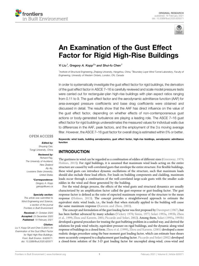 Gust Effect Factor in High-Rise Buildings | PDF | Wind Speed | Wound