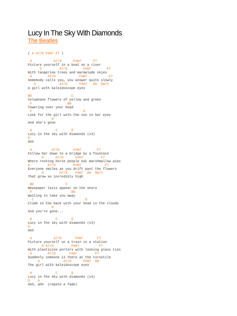 Lucy in The Sky With Diamonds | PDF