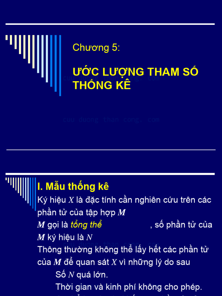 Xac Suat Thong Ke to Anh Dung Chuong 5 Uoc Luong Tham So Thong Ke [Cuuduongthancong.com] | PDF