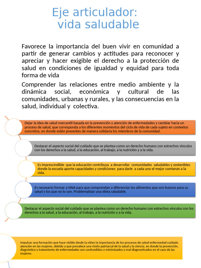 Eje Articulador Vida Saludable NVO | PDF