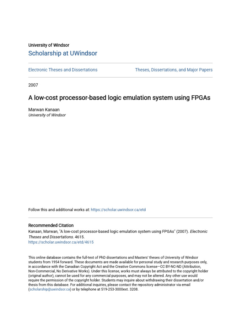 Low-Cost FPGA Logic Emulation System | PDF | Formal Verification ...