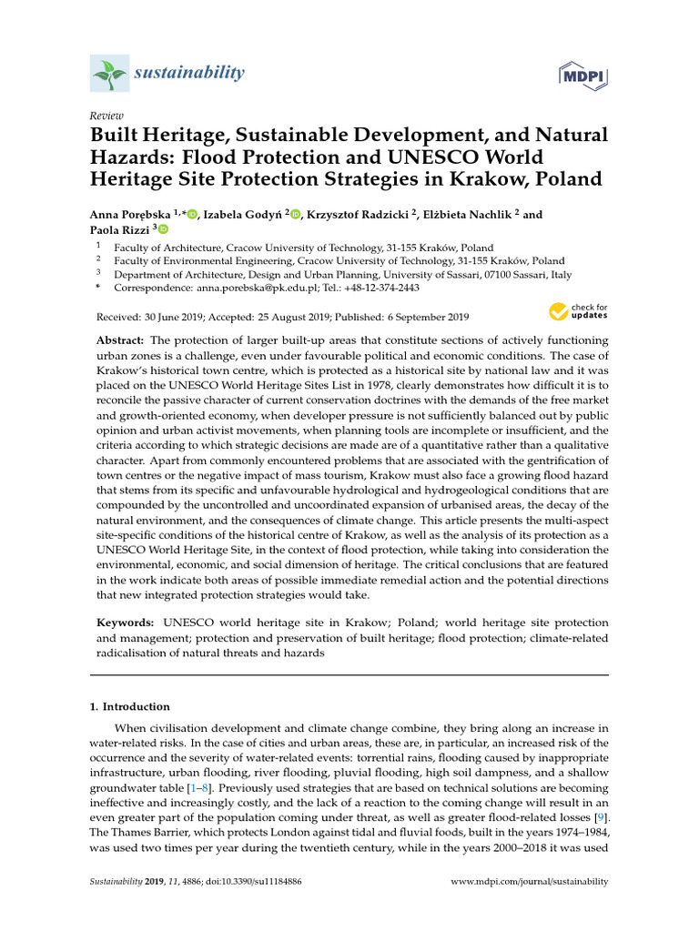 Built Heritage, Sustainable Development, and Natural Hazards | PDF ...