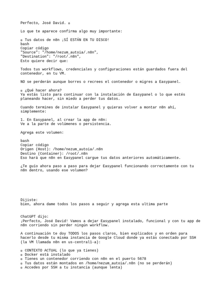 Easypanel Chatgpt Context | PDF | Cortafuegos (informática) | Yo Pv6