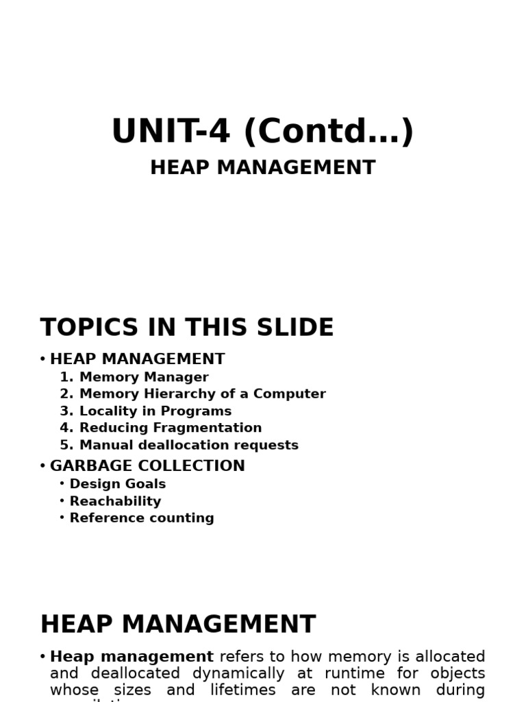 Efficient Heap Management Techniques | PDF | Random Access Memory ...