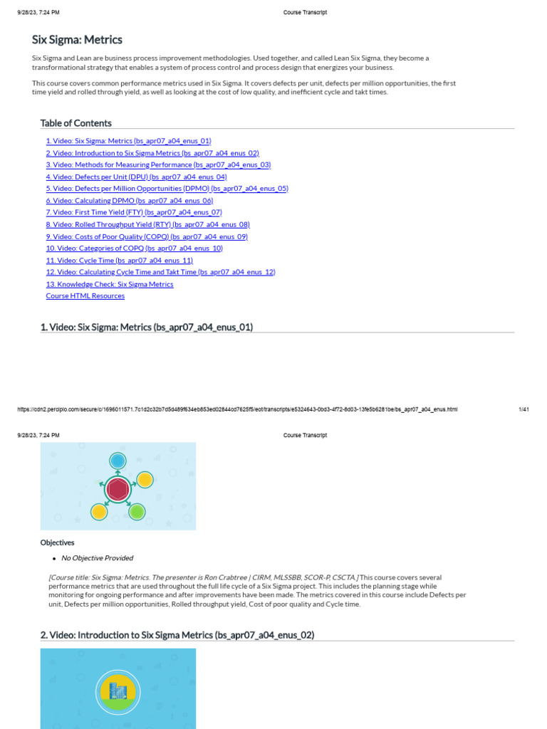 Six Sigma Metrics | PDF | Six Sigma | Standard Deviation