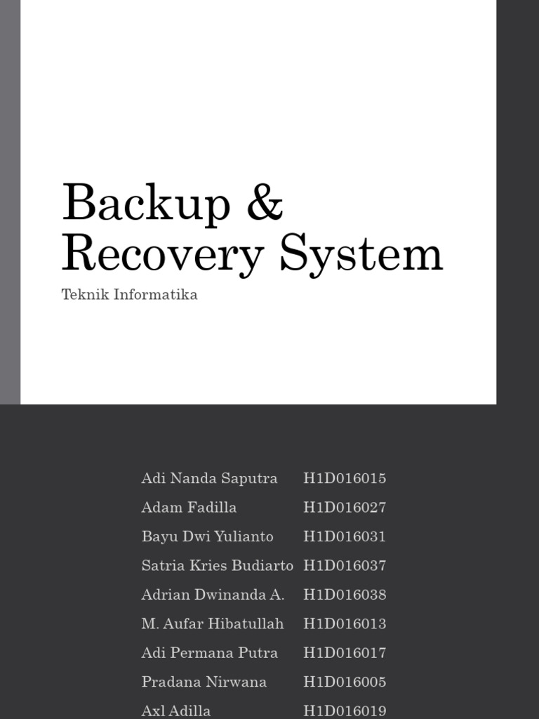Penulisan Recovery yang Efektif | PDF