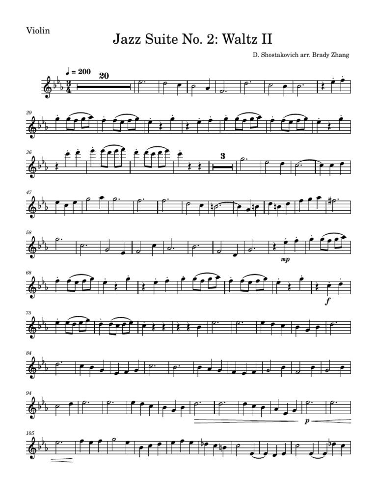 Waltz 2 - Violin | PDF