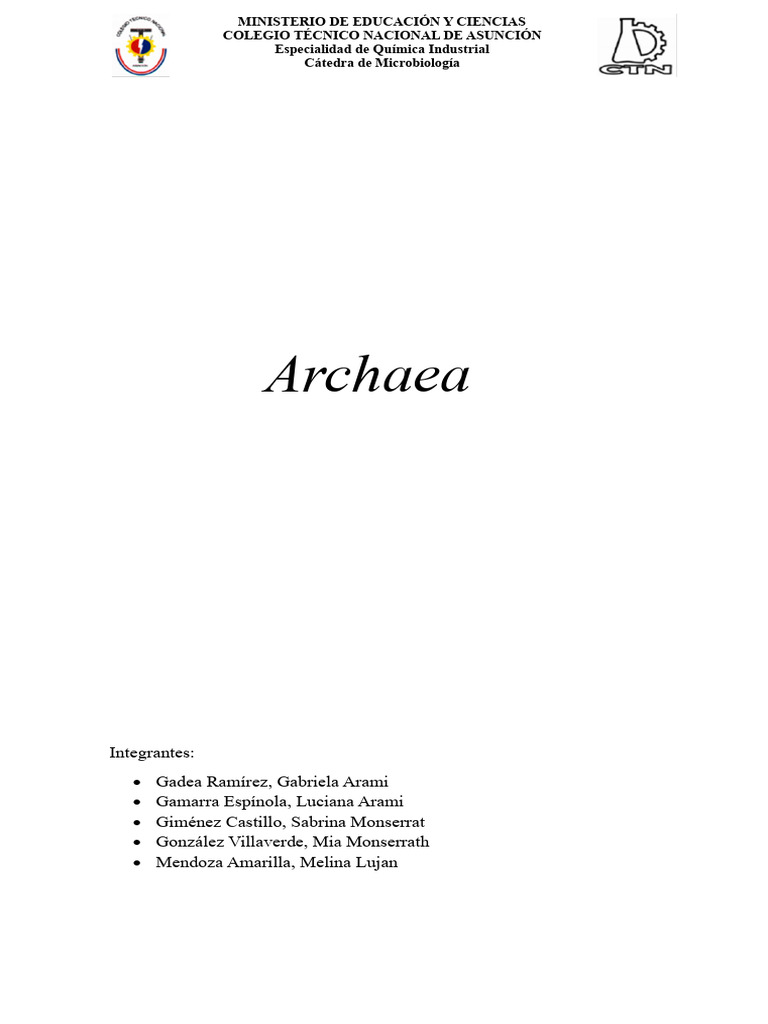 Introducción a las Arqueas: Características y Clasificación | PDF ...