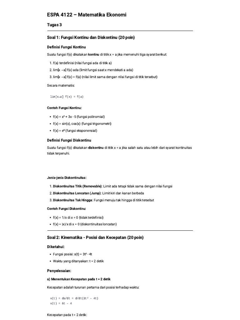 Tugas 3 Matematika | PDF