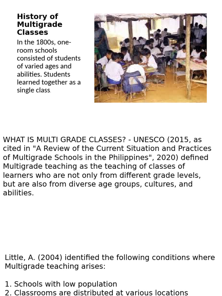 History of Multigrade Classes | PDF