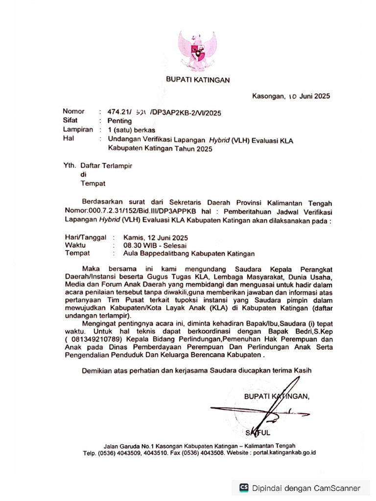 Surat Verifikasi KLA | PDF