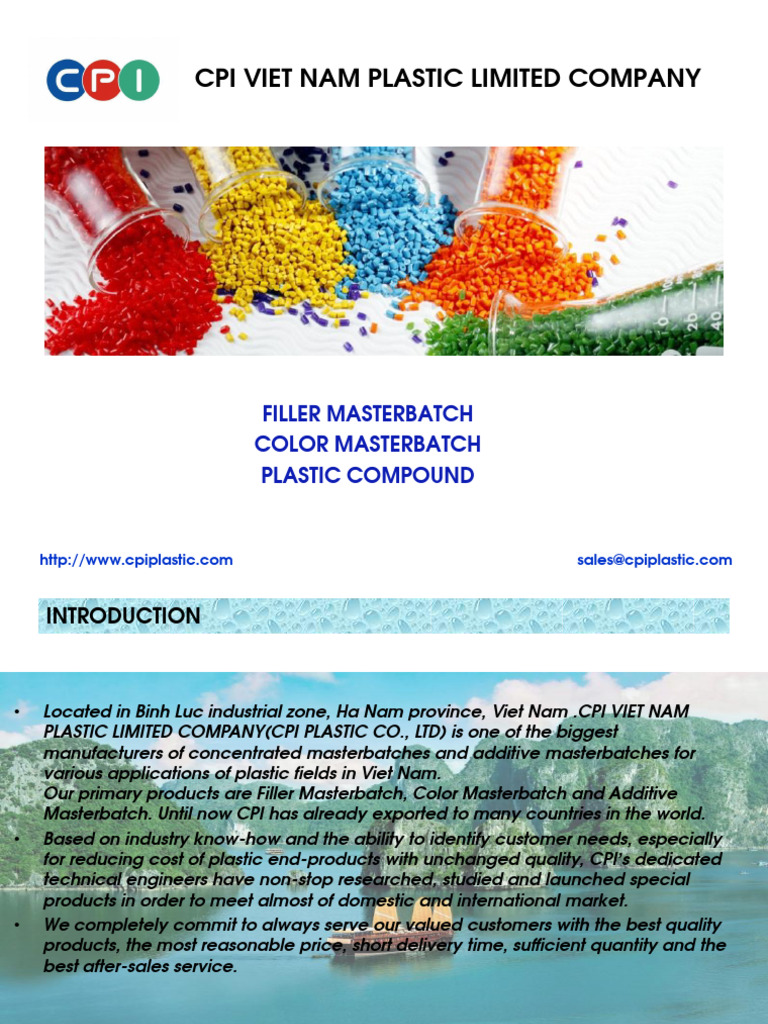 CPI Viet Nam Plastic: Masterbatch Solutions | PDF | Vietnam | Plastic