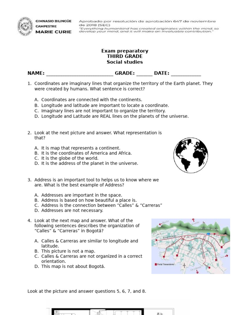 Social Studies Preparatory 3A To 3M | PDF | Map | Compass
