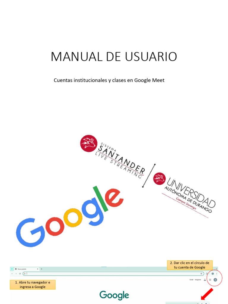 Manual de Google Meet para Estudiantes | PDF