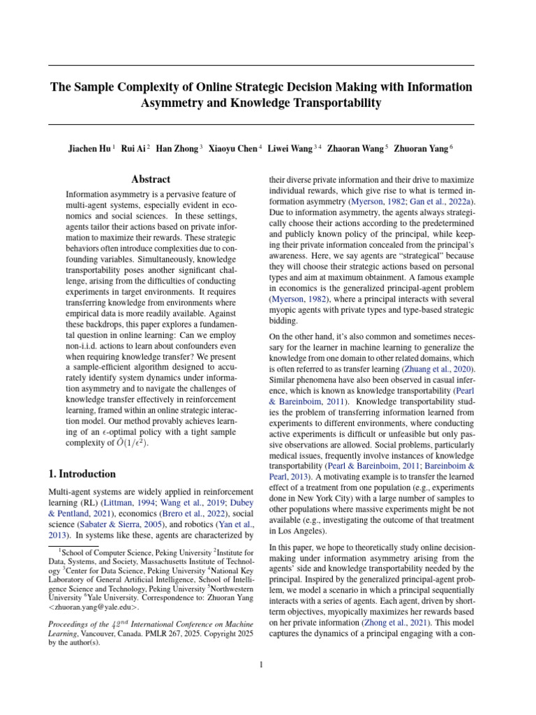 Sample Complexity Online Decision Making | PDF | Confounding | Experiment