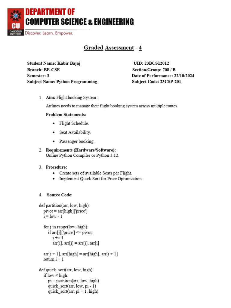 Kabir Python Worksheet 4 | PDF