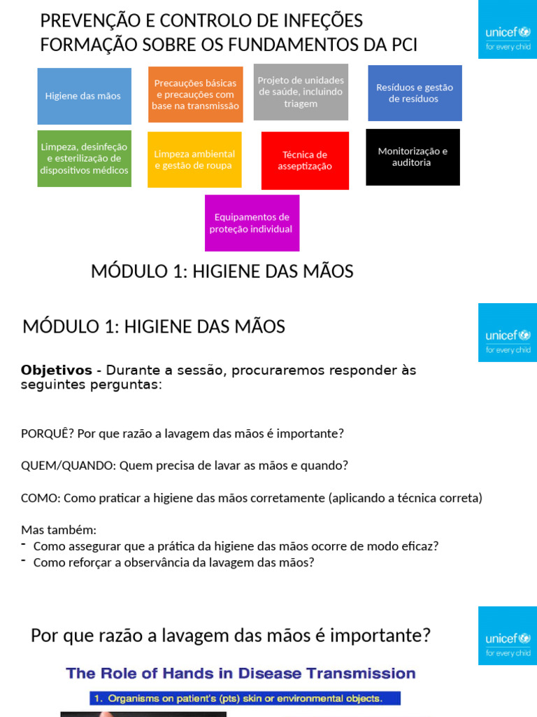 MODULE 1 Hand Hygiene - PT | PDF | Higienização das mãos