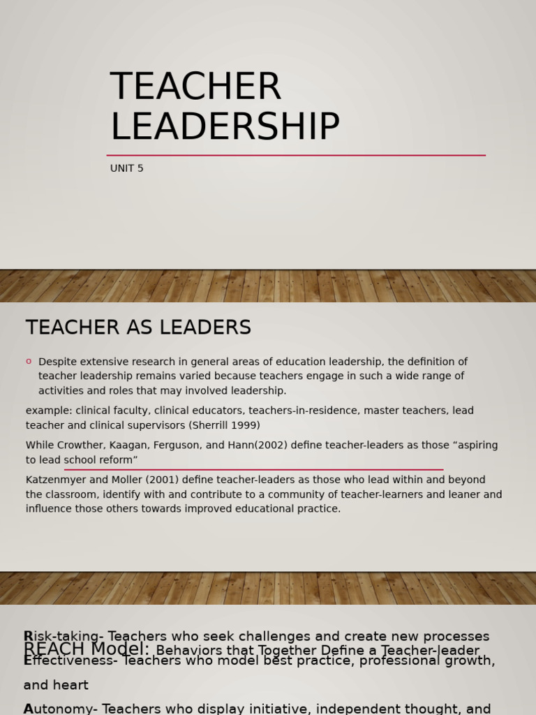 Teacher Leadership | PDF | Teachers | Leadership