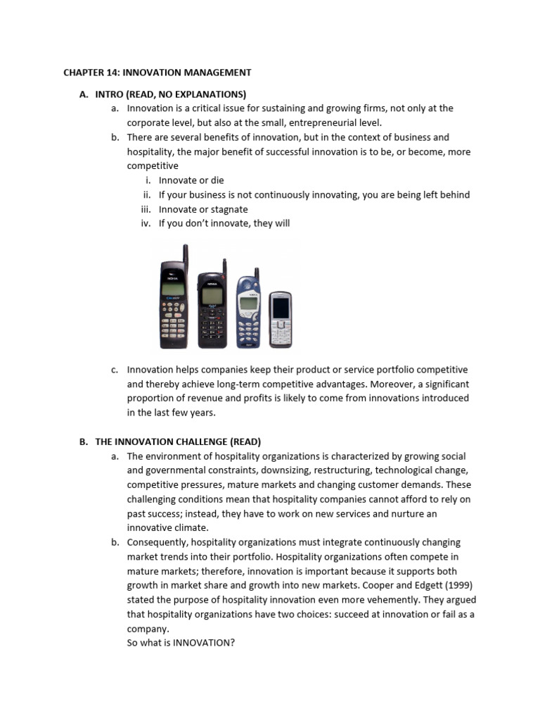 CHAPTER 14 Innovation-Management | PDF | Innovation | Operations Management