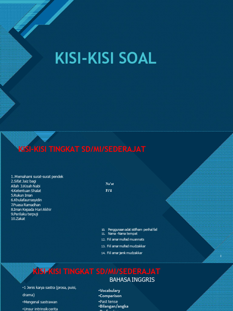Kisi-Kisi Soal Bio 2025 | PDF