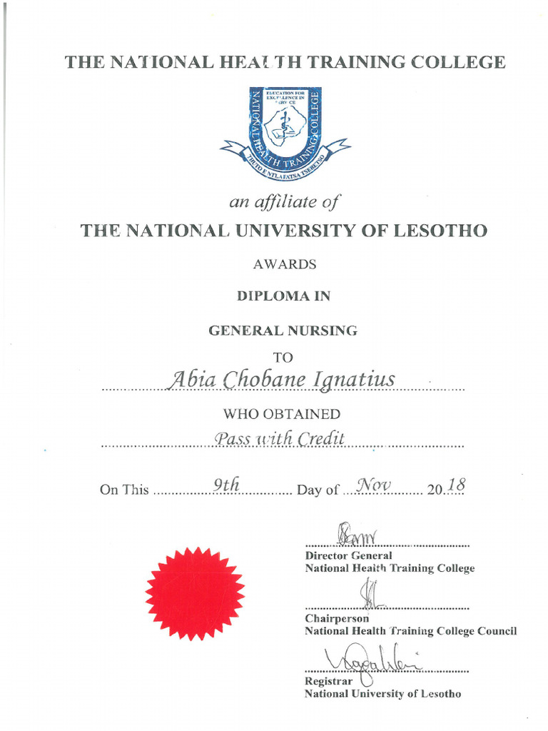 3.1 Diploma in General Nursing | PDF