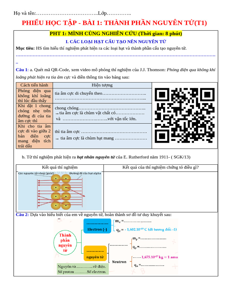 Bai 1 - PHT 1 - Thanh Phan NT - Online | PDF