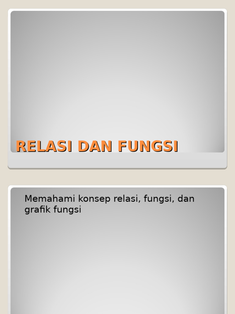 7 RELASI DAN FUNGSI ppt-1 | PDF