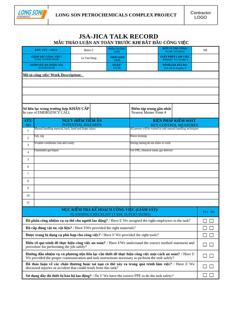 Attachment 9 - JSA-JICA Talk Form | PDF