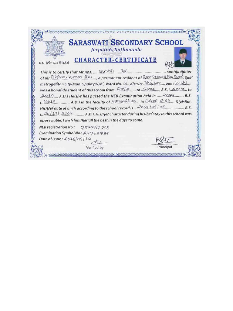 Sushil Character | PDF