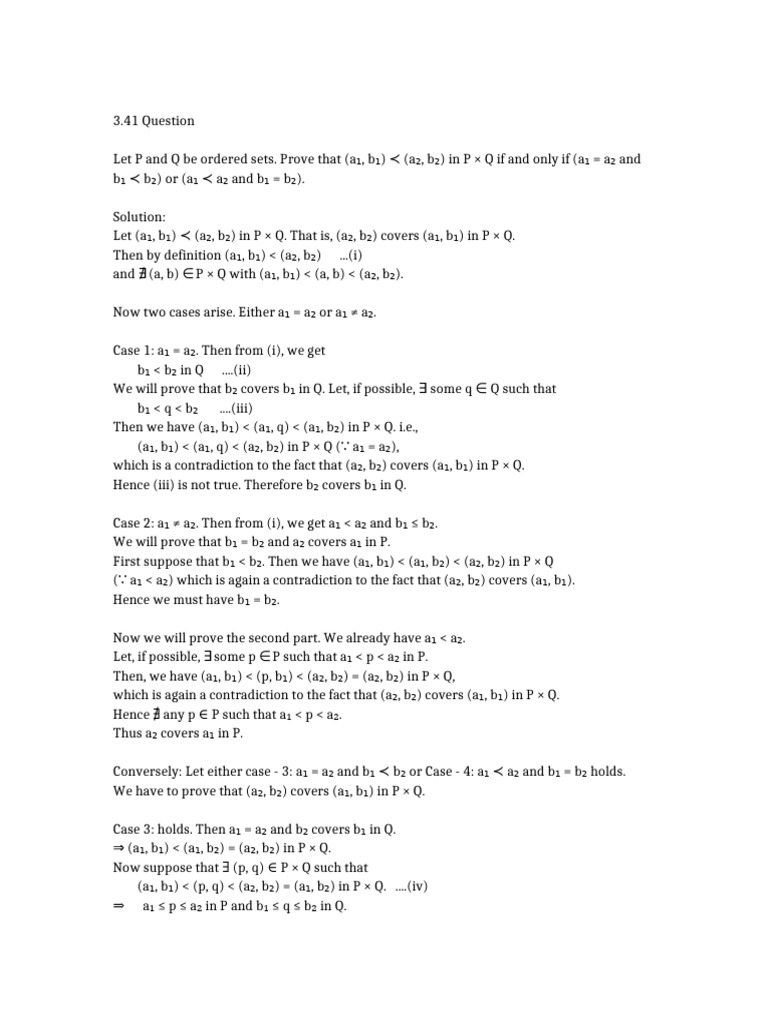 Product of Posets Proof | PDF