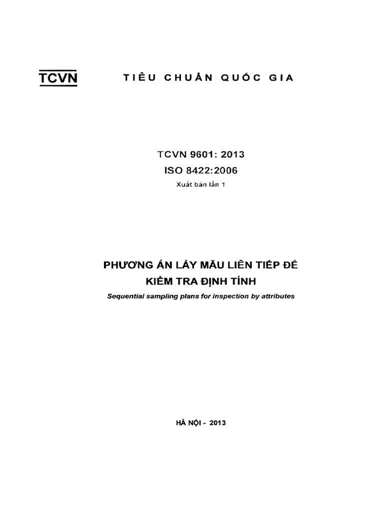 TCVN 9601-2013-AQL Lay Mau Su Co | PDF
