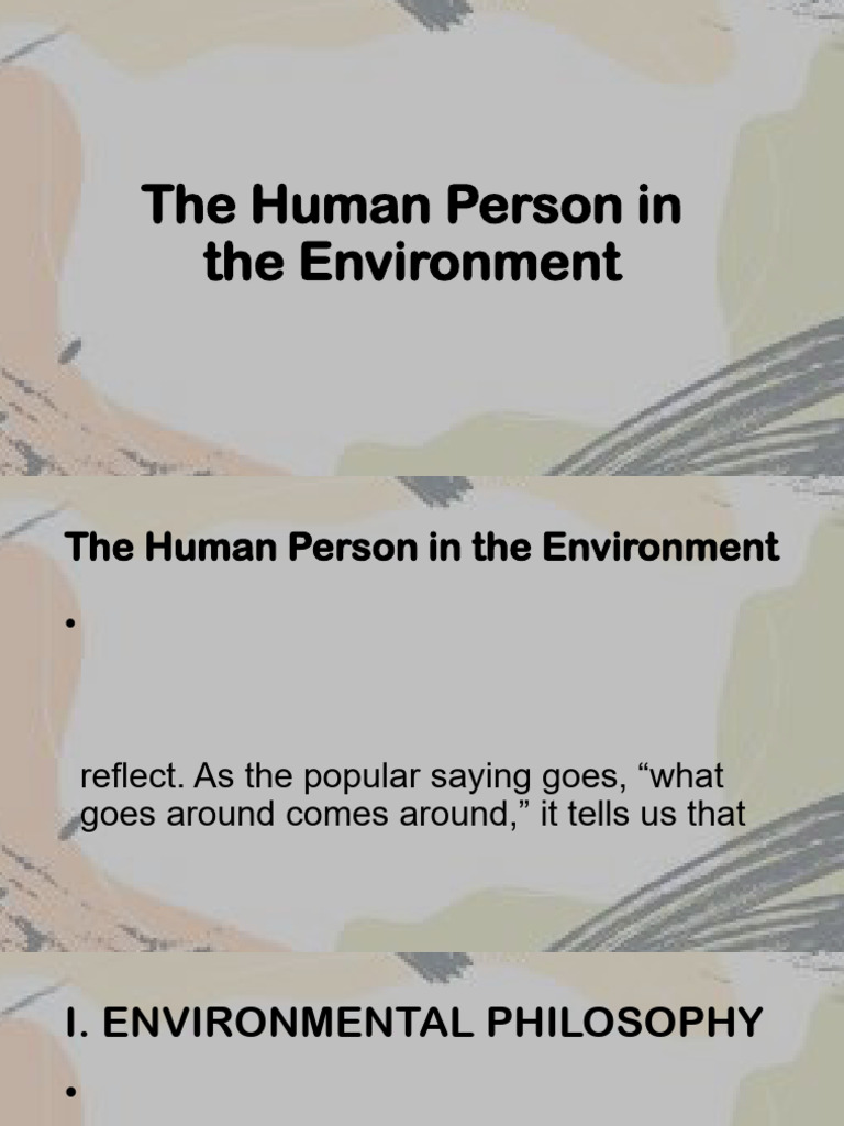 Human Impact on Environmental Philosophy | PDF | Liberal Arts Education ...