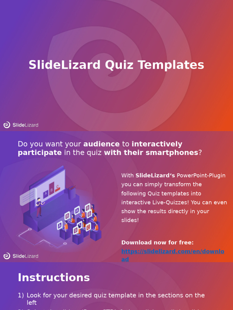 SlideLizard Quiz Templates | PDF